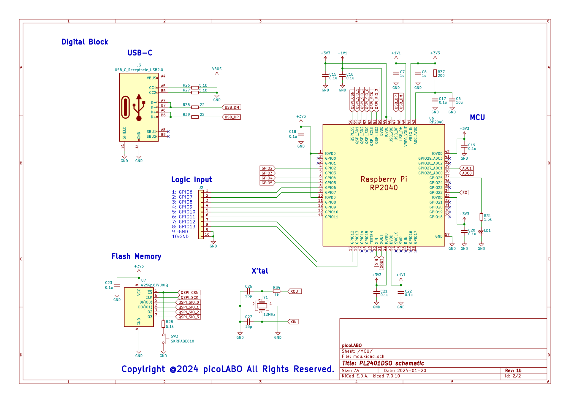 小さなオシロスコープ PL2401DSO | picoLABO